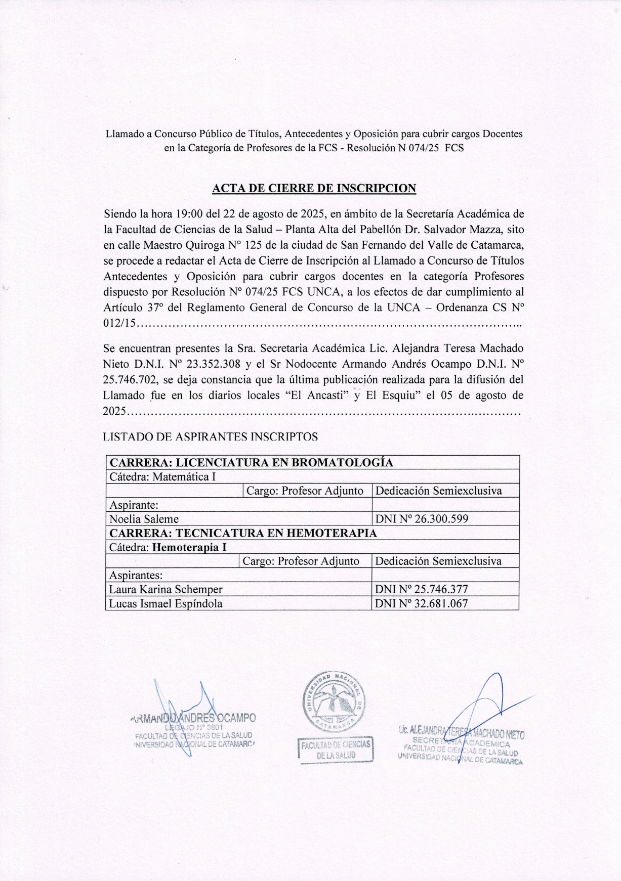 Facultad de Ciencias de la Salud - Facultad de Ciencias de la Salud